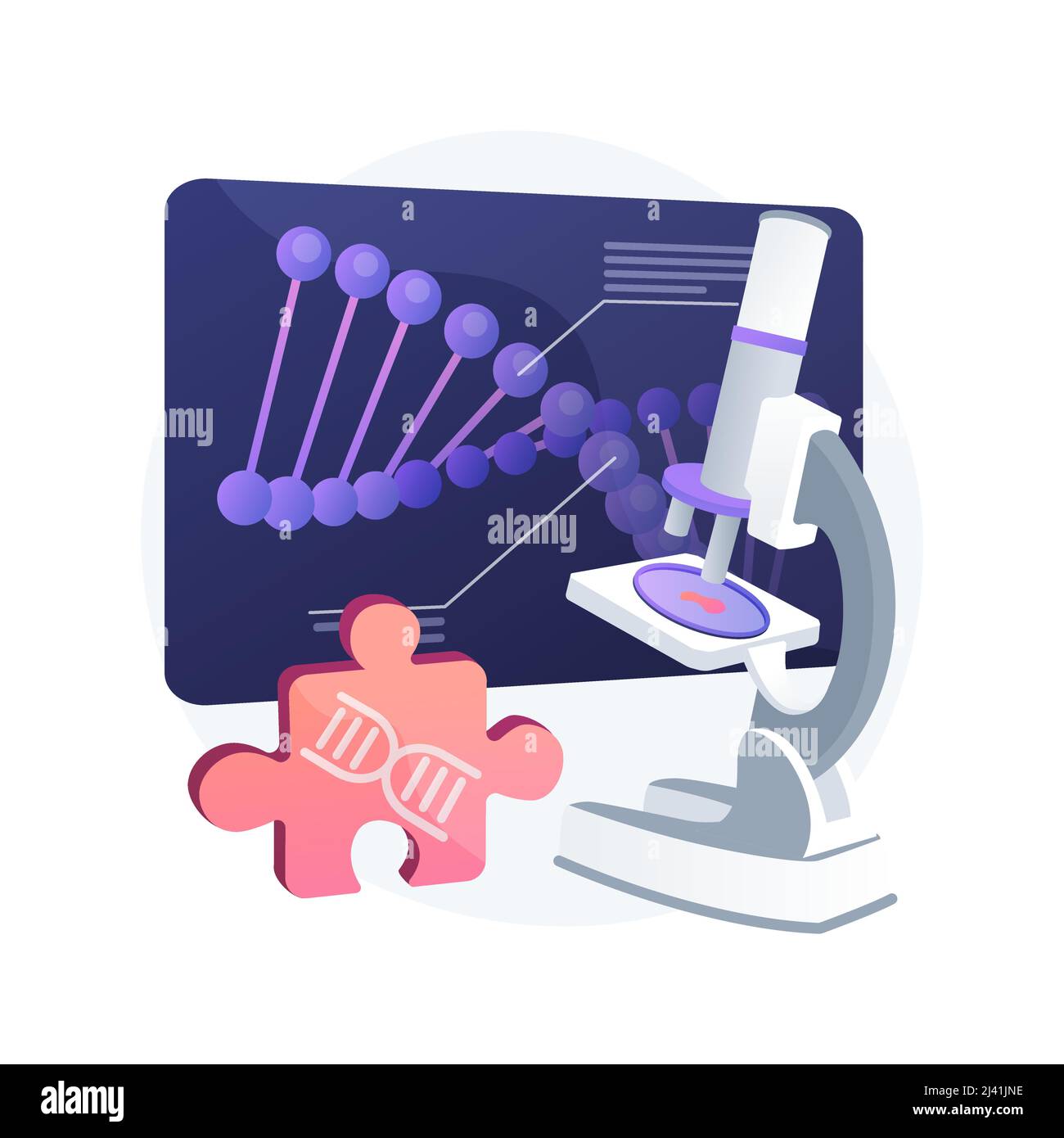 Biotechnology abstract concept vector illustration. Biological science ...