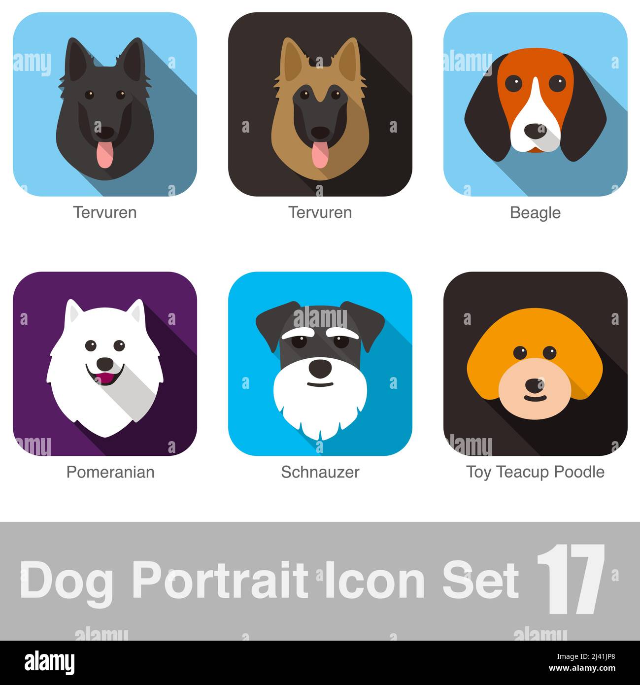 Dog face portrait icon design series Stock Vector Image & Art - Alamy
