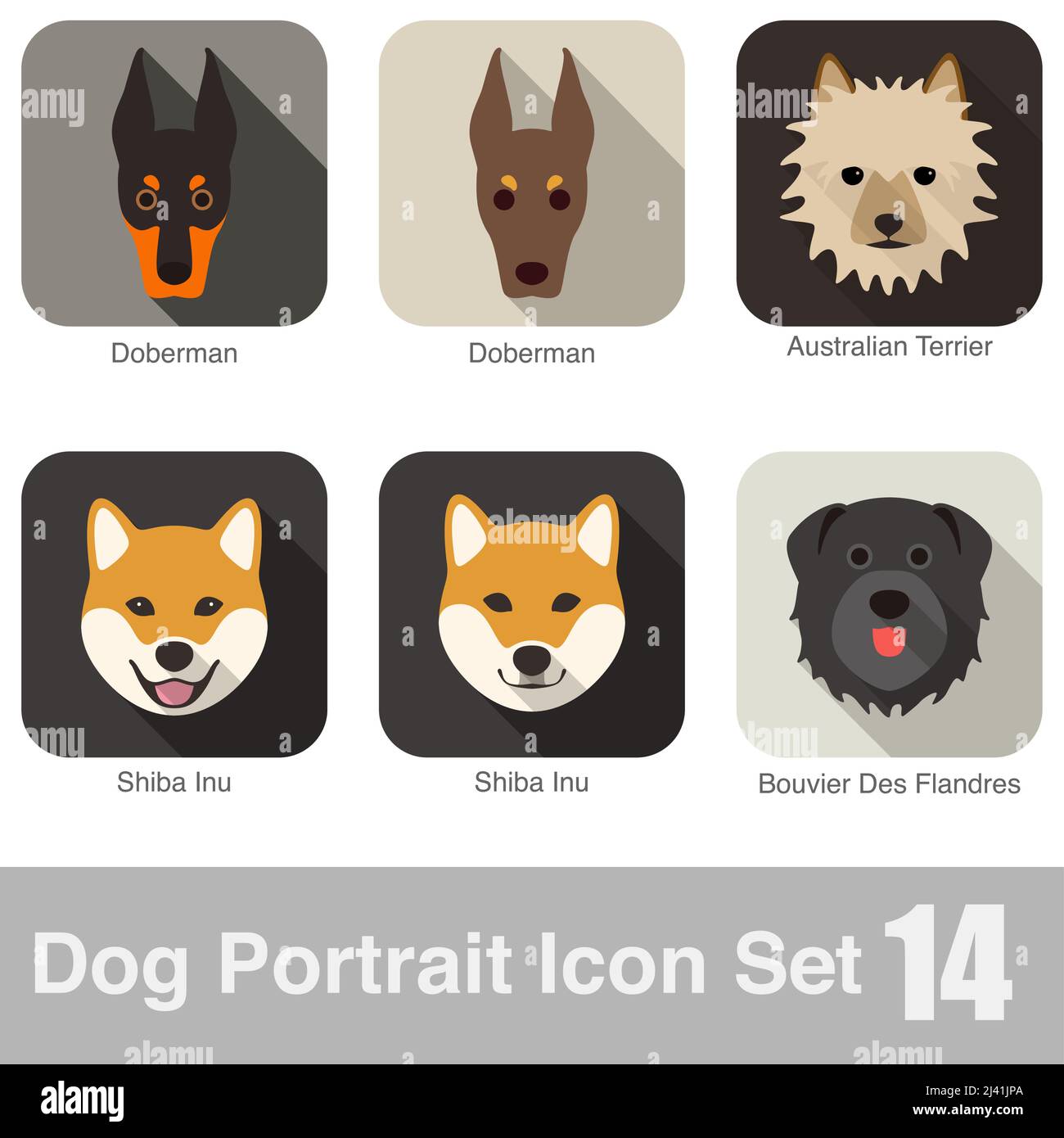 Dog face portrait icon design series Stock Vector Image & Art - Alamy