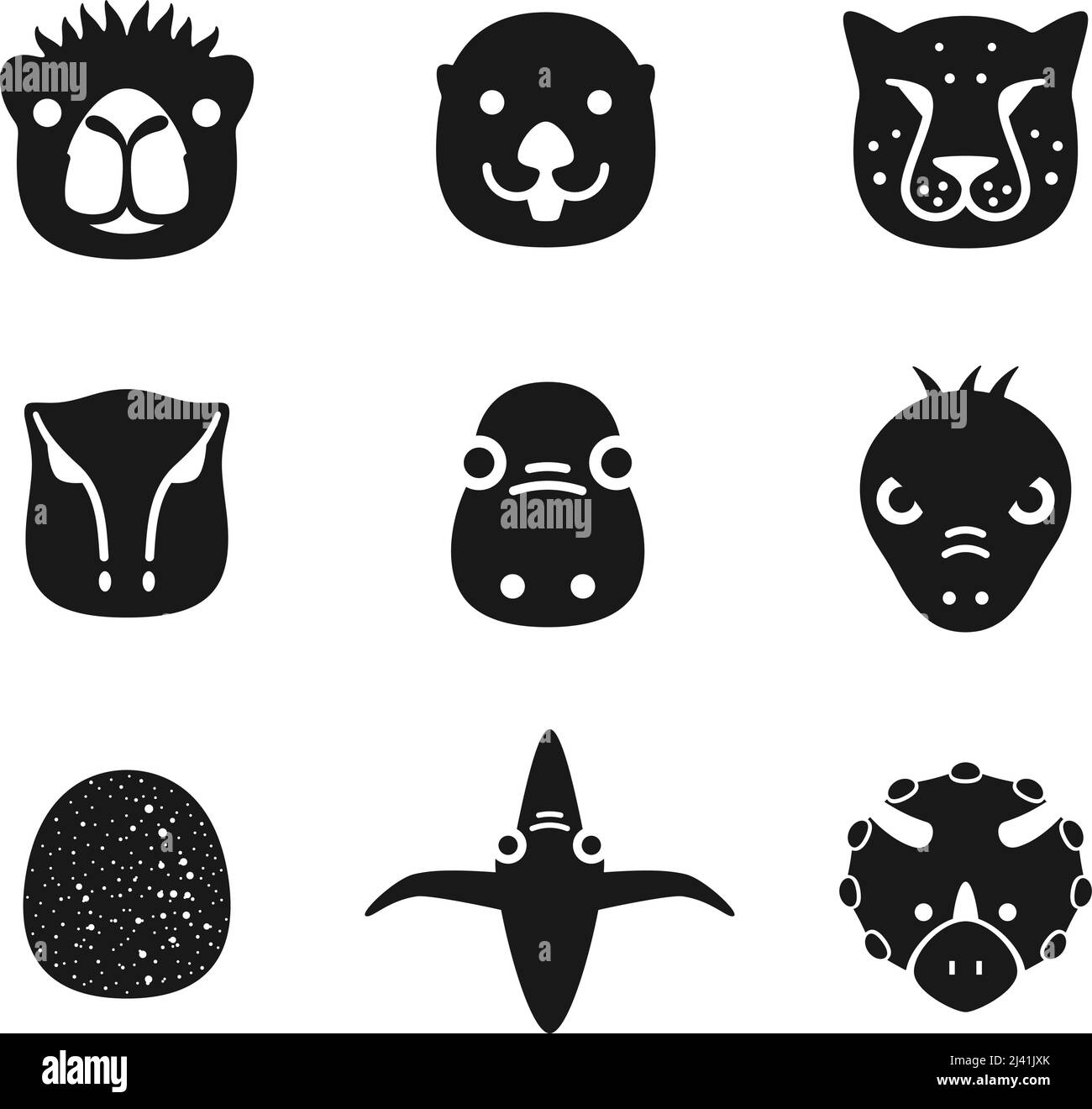 Animal face flat icon, Vector Stock Vector Image & Art - Alamy