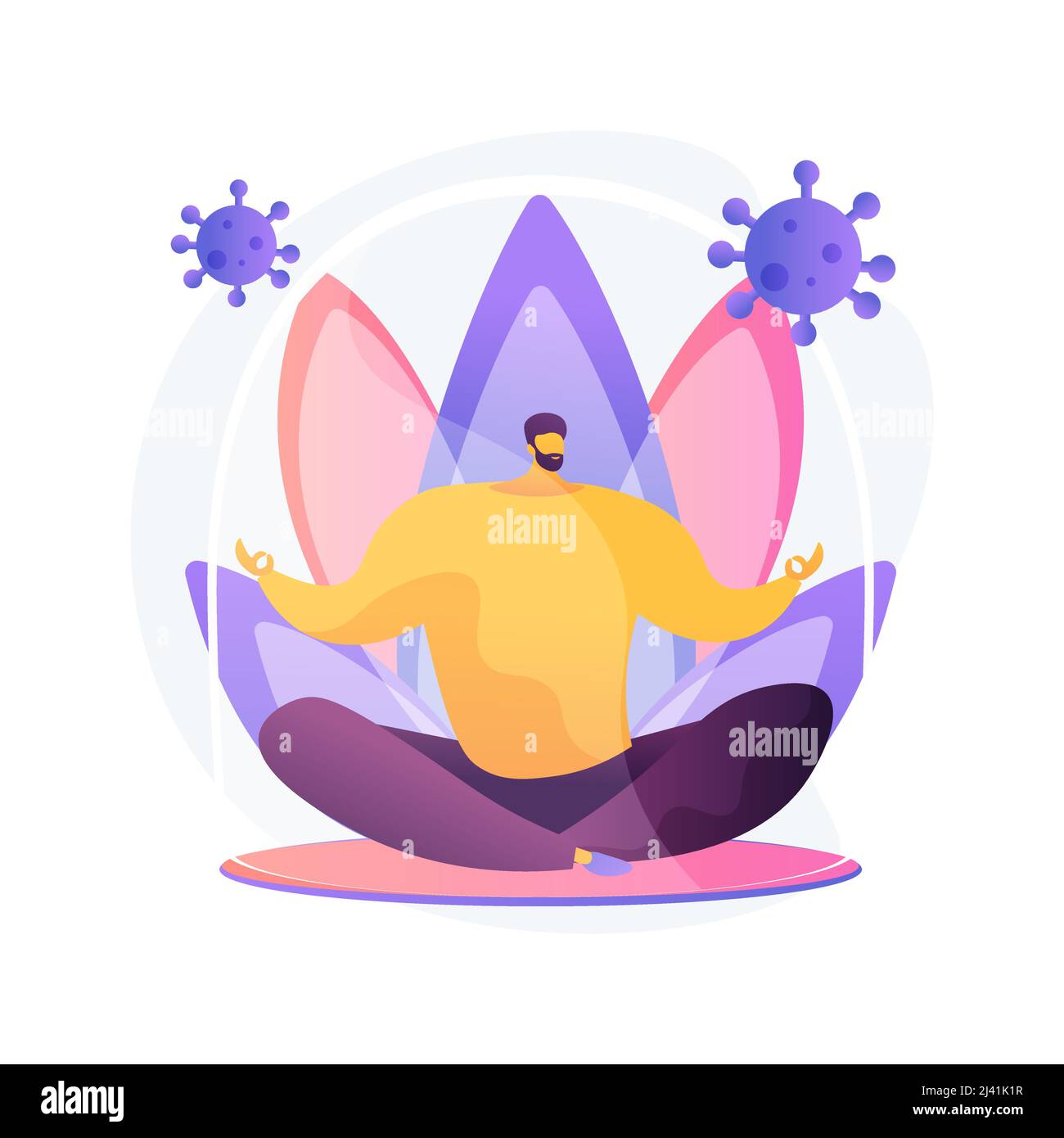 Self isolation abstract concept vector illustration. Coronavirus ...