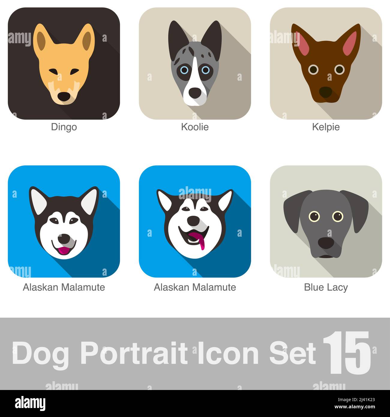 Dingo dog face Stock Vector Images - Alamy