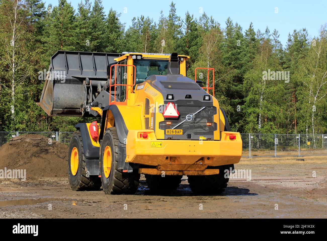Hyvinkaa, Finland. September 6, 2019. Volvo L180H wheel loader at work ...