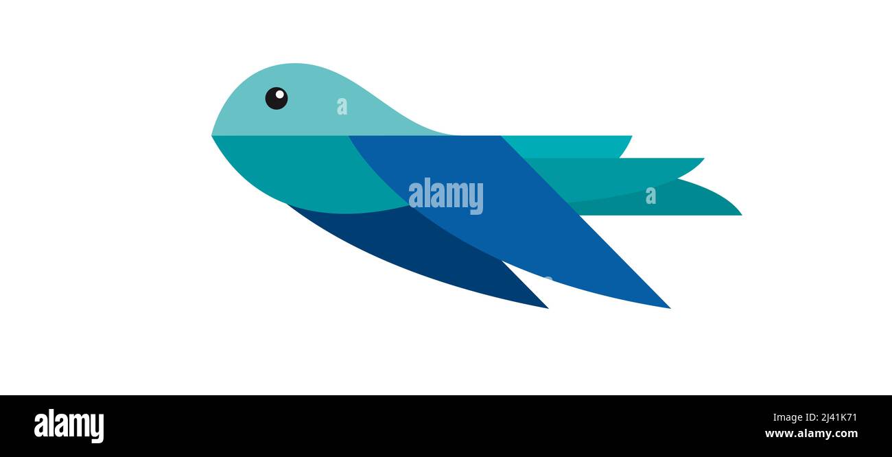 abstract blue bird in flight. Vector pattern Stock Vector Image & Art ...