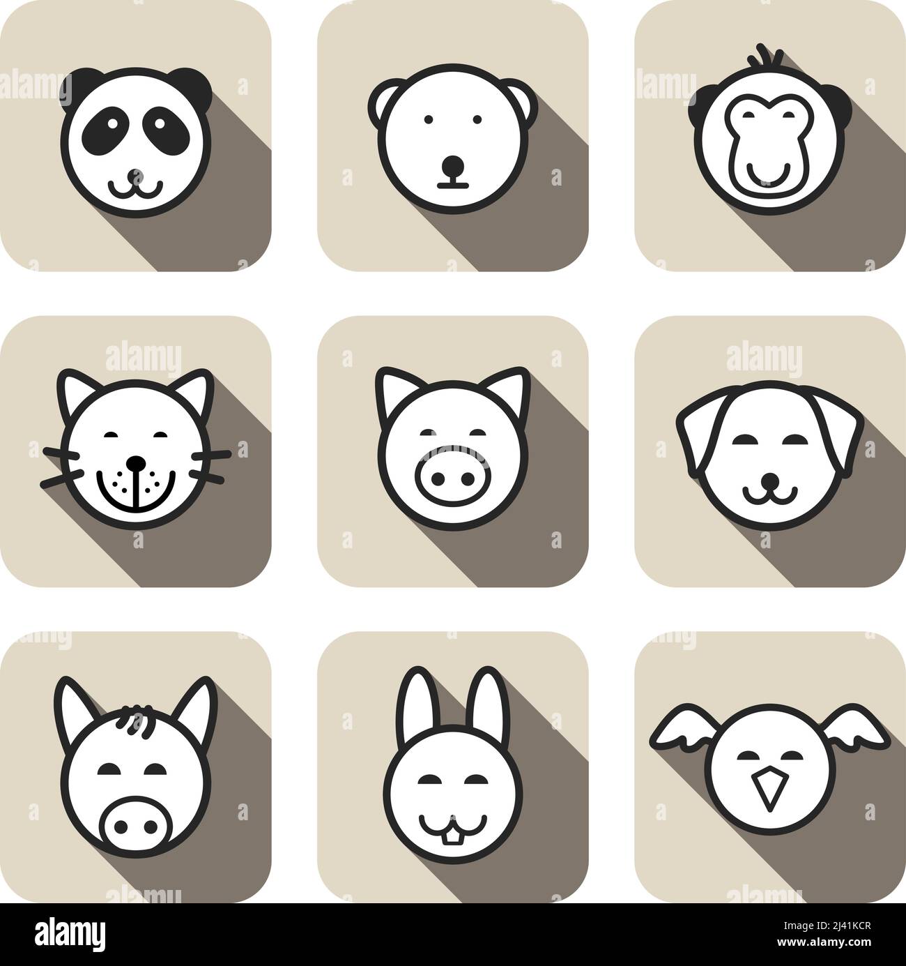 Squid line icon animal Stock Vector Images - Alamy