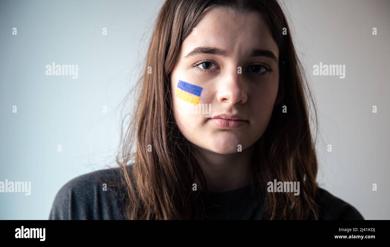 Baby painted face flag hi-res stock photography and images - Alamy