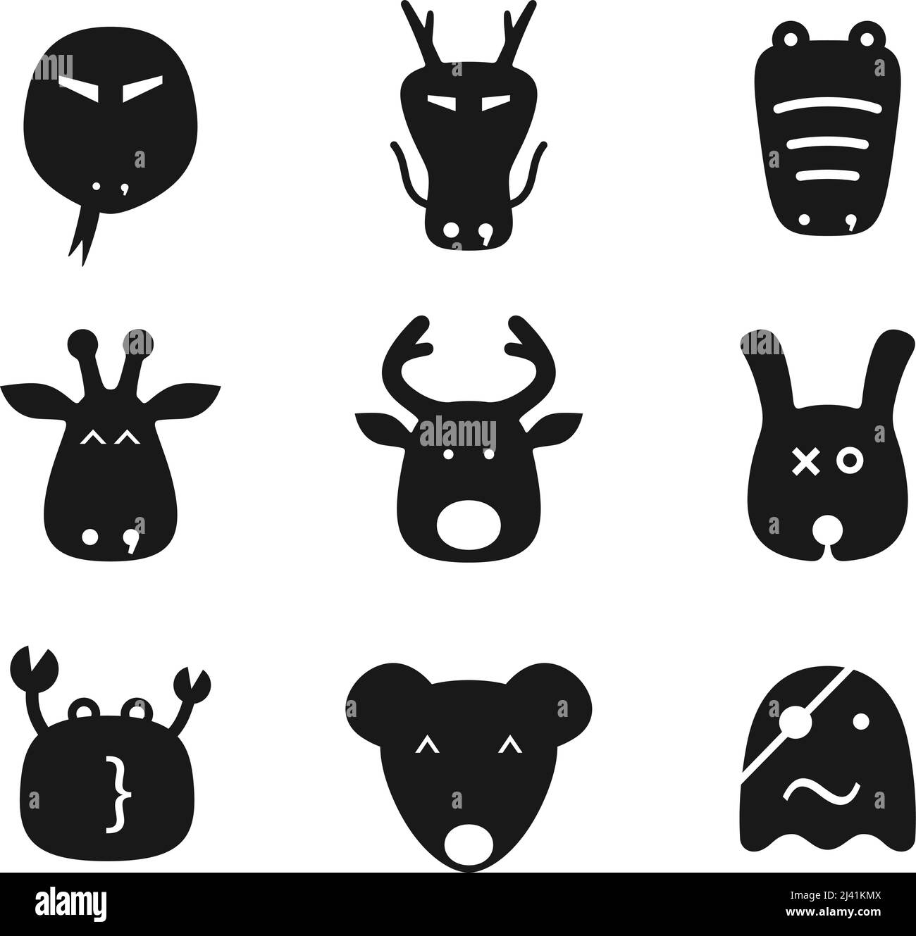 Cartoon snake faces hi-res stock photography and images - Alamy