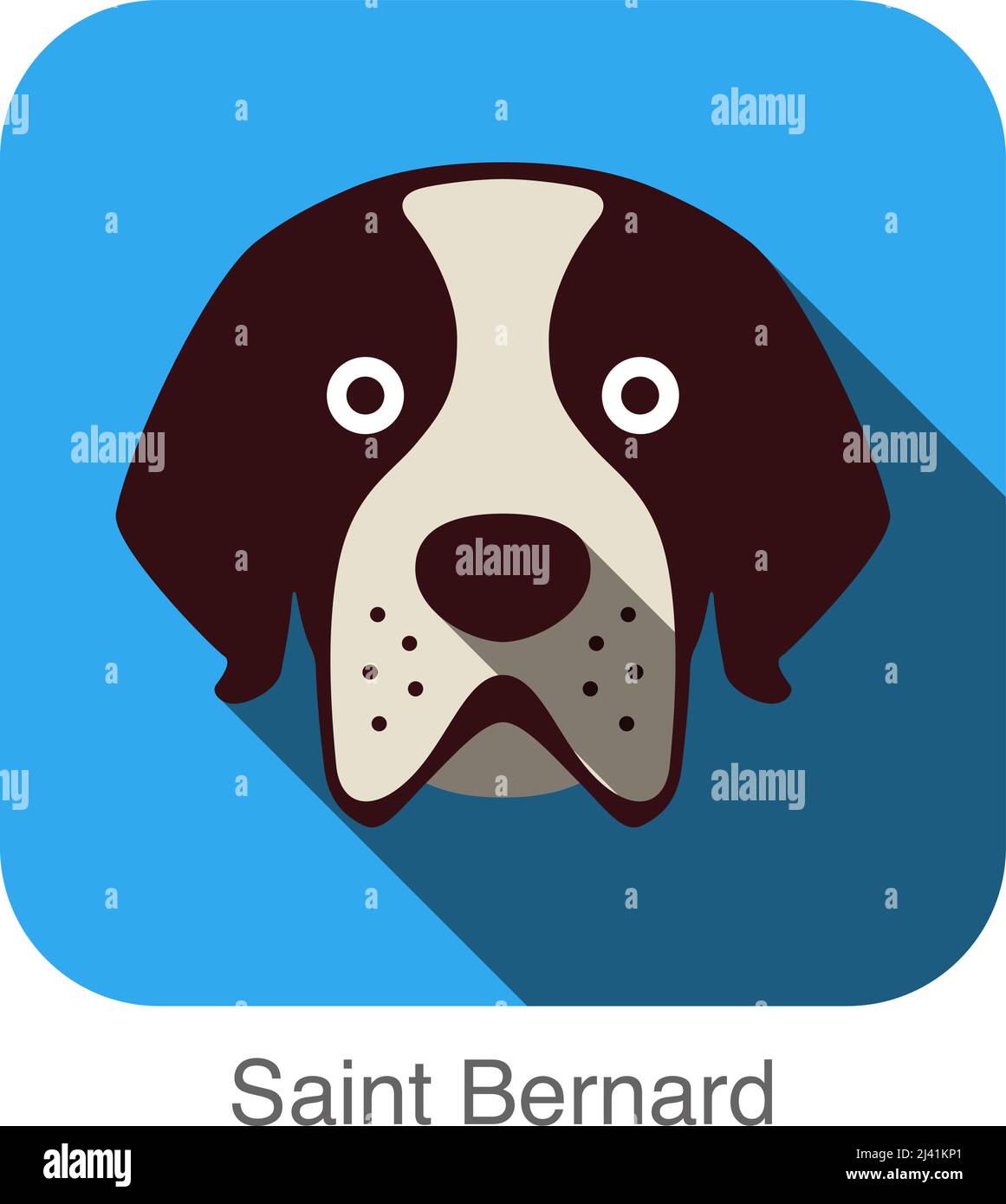 Saint bernard dog art Stock Vector Images - Alamy