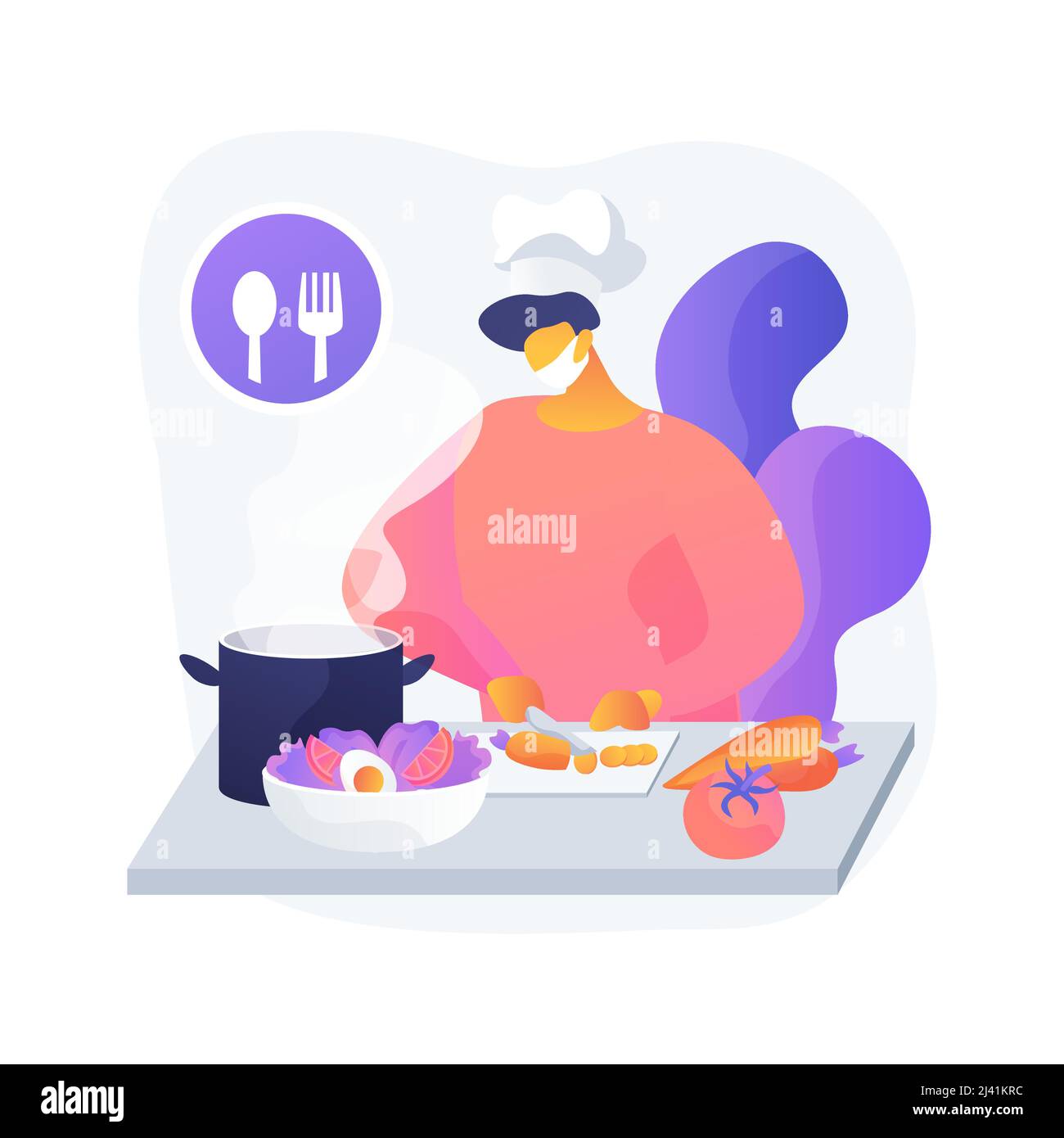 Quarantine cooking abstract concept vector illustration. Family recipe ...
