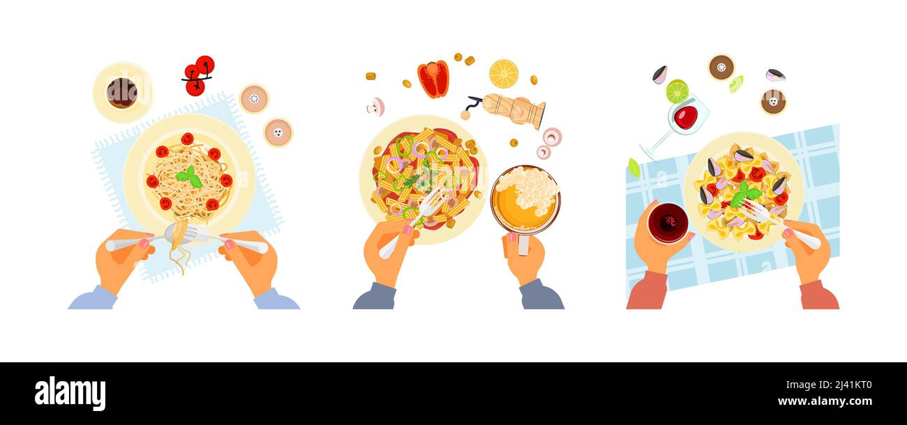 Top view national food Stock Vector Images - Alamy