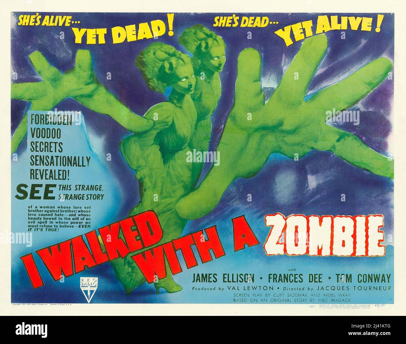 I WALKED WITH A ZOMBIE (1943), directed by JACQUES TOURNEUR. Credit ...