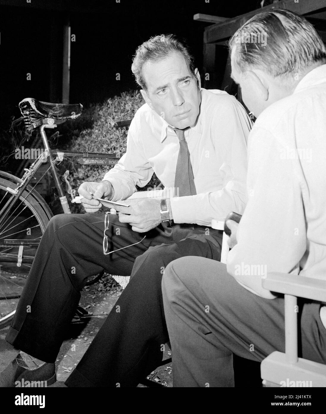 HUMPHREY BOGART and CURTIS BERNHARDT in CONFLICT (1945), directed by ...