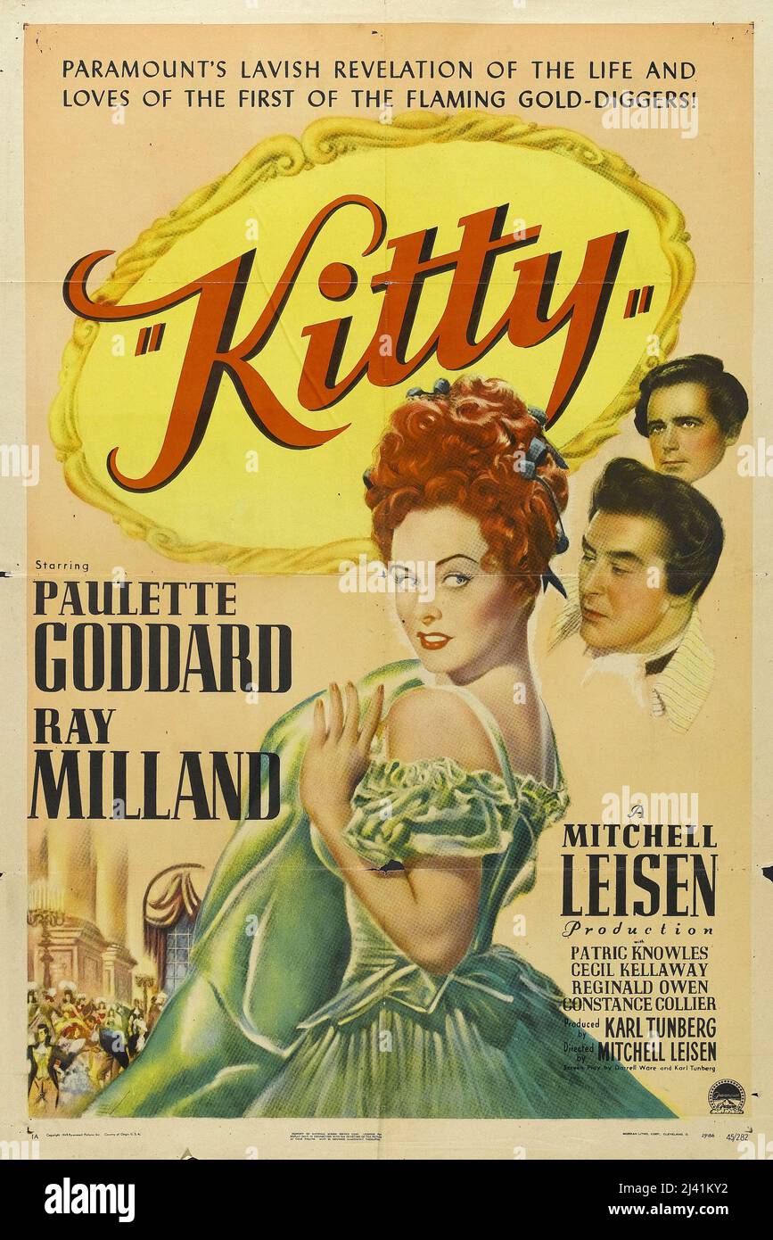 PAULETTE GODDARD and RAY MILLAND in KITTY (1945), directed by MITCHELL ...