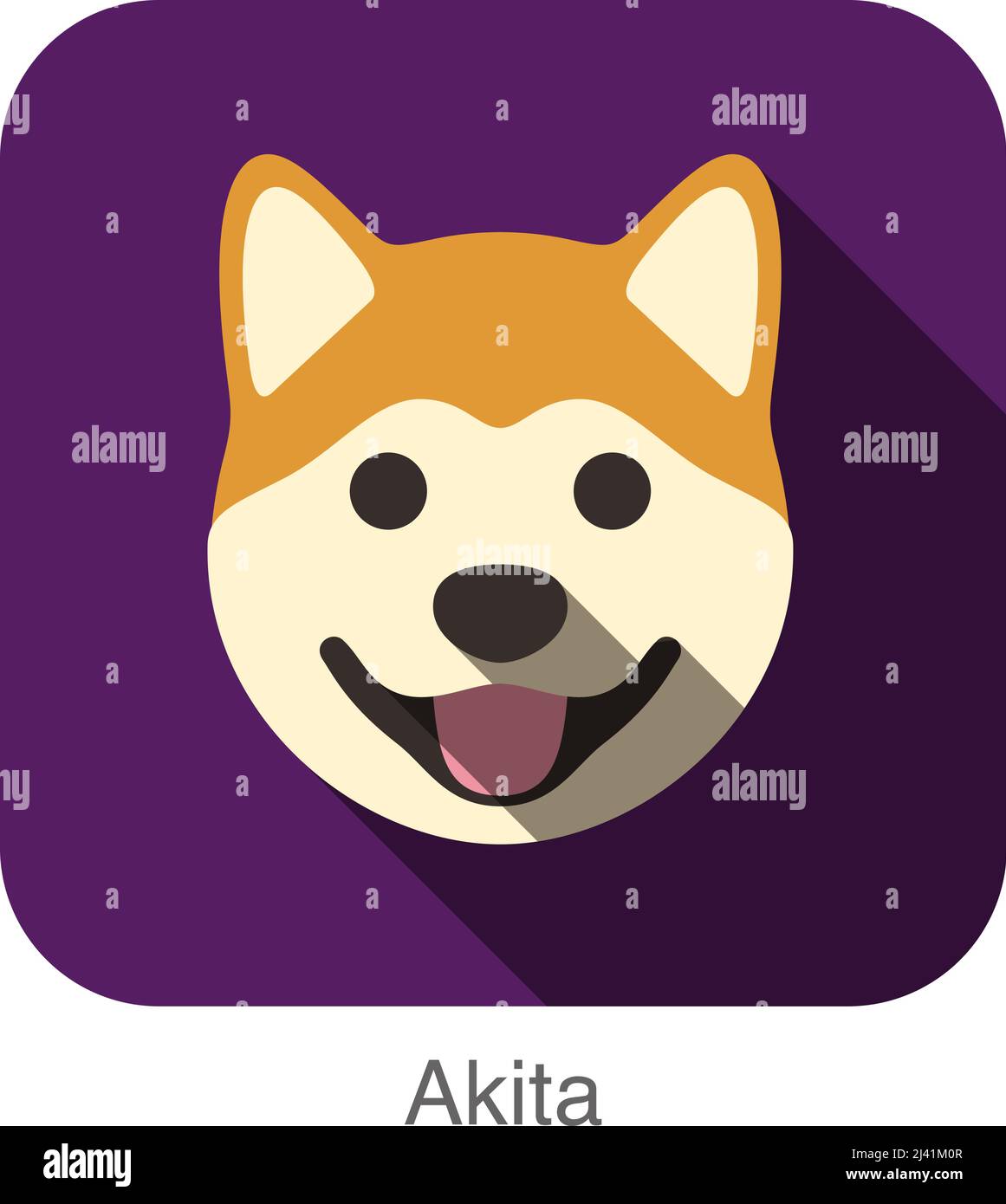 Akita animal face icon Stock Vector Image & Art - Alamy