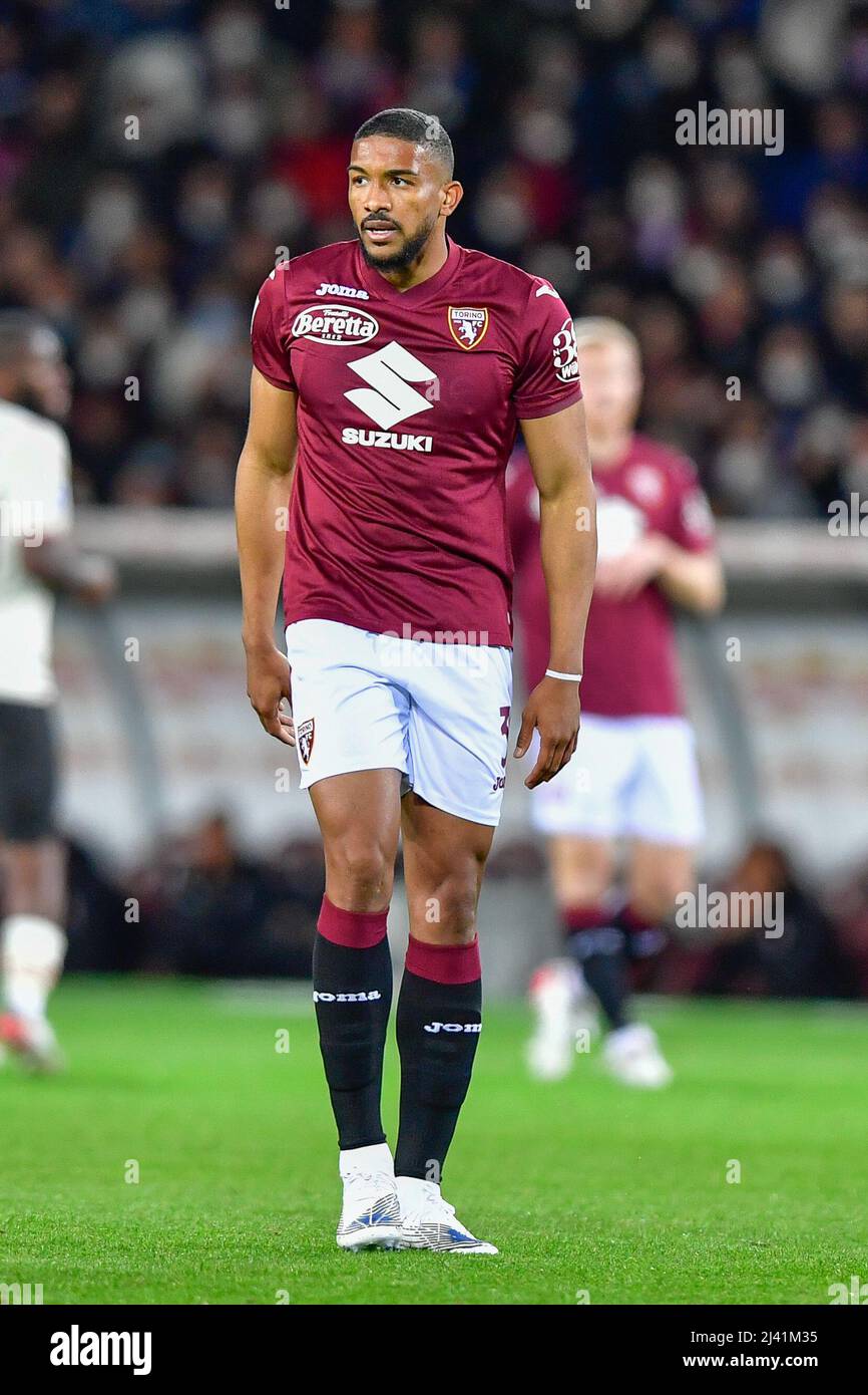 Turin, Italy. 10th Apr, 2022. Gleison Bremer (3) of Torino seen in the ...