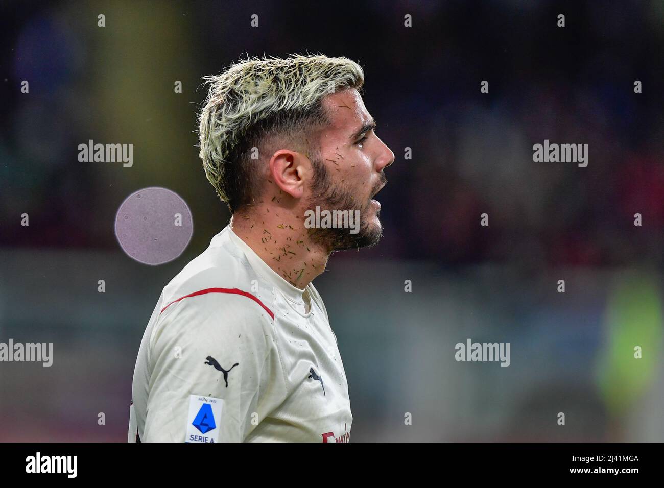 Turin, Italy. 10th Apr, 2022. Theo Hernandez (19) of AC Milan seen in ...