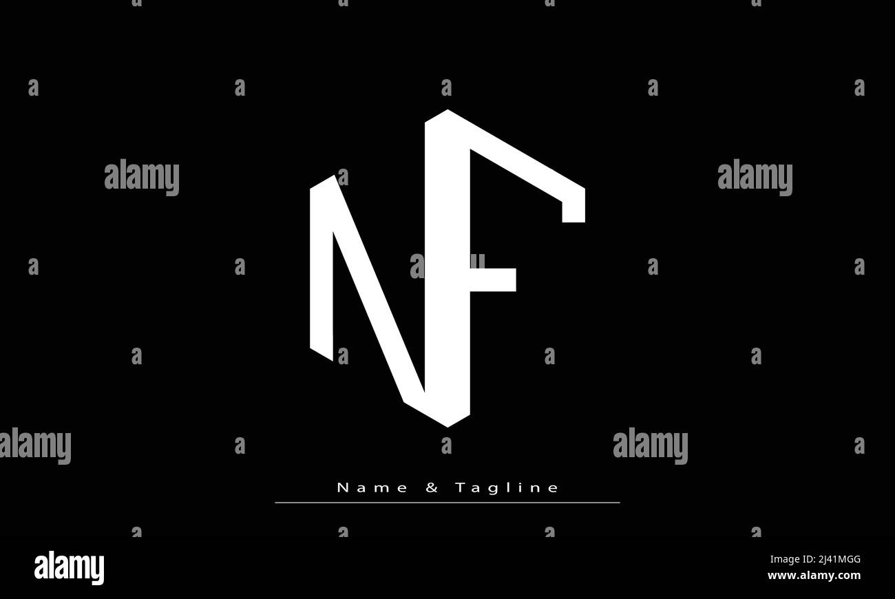 Nf initials logo Black and White Stock Photos & Images - Alamy