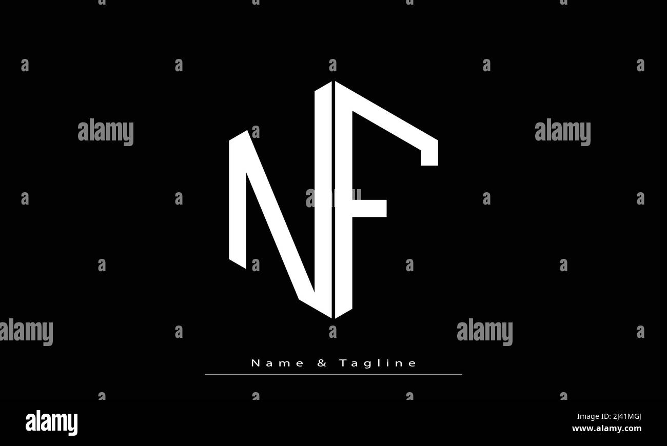 Nf initials logo Black and White Stock Photos & Images - Alamy