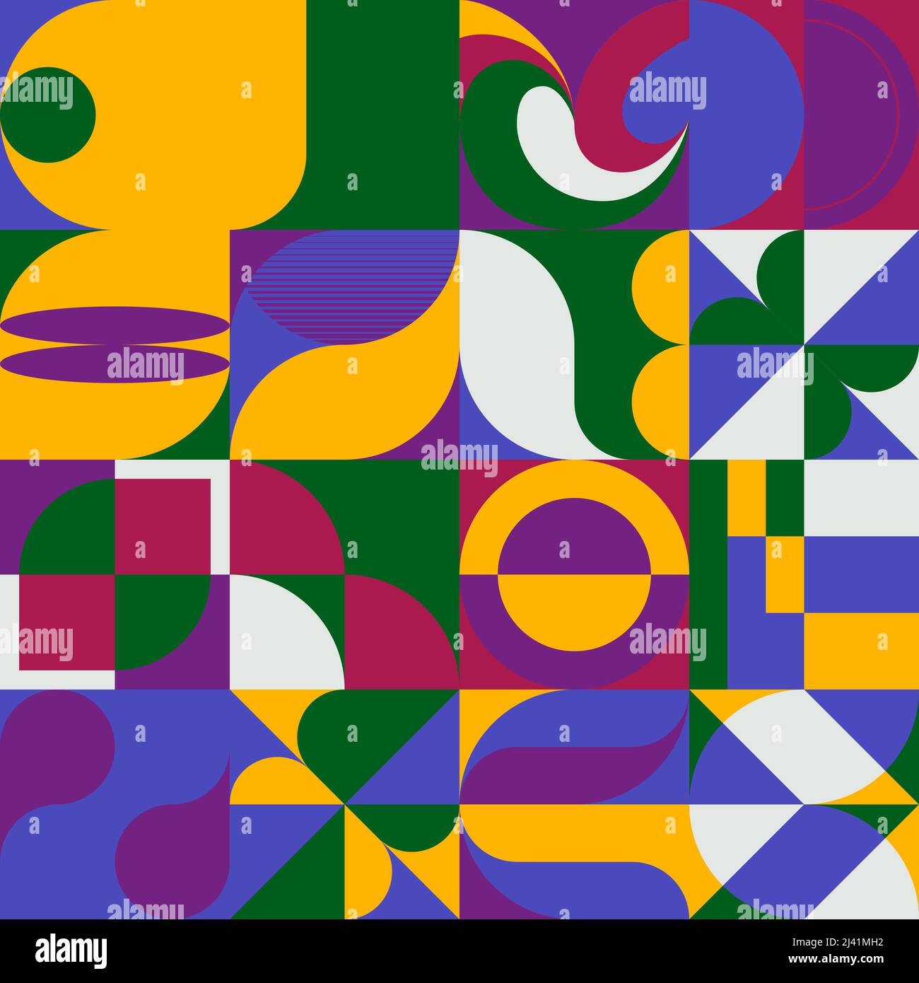 Neo-Geo vector pattern graphics artwork inspired by abstract modernist ...