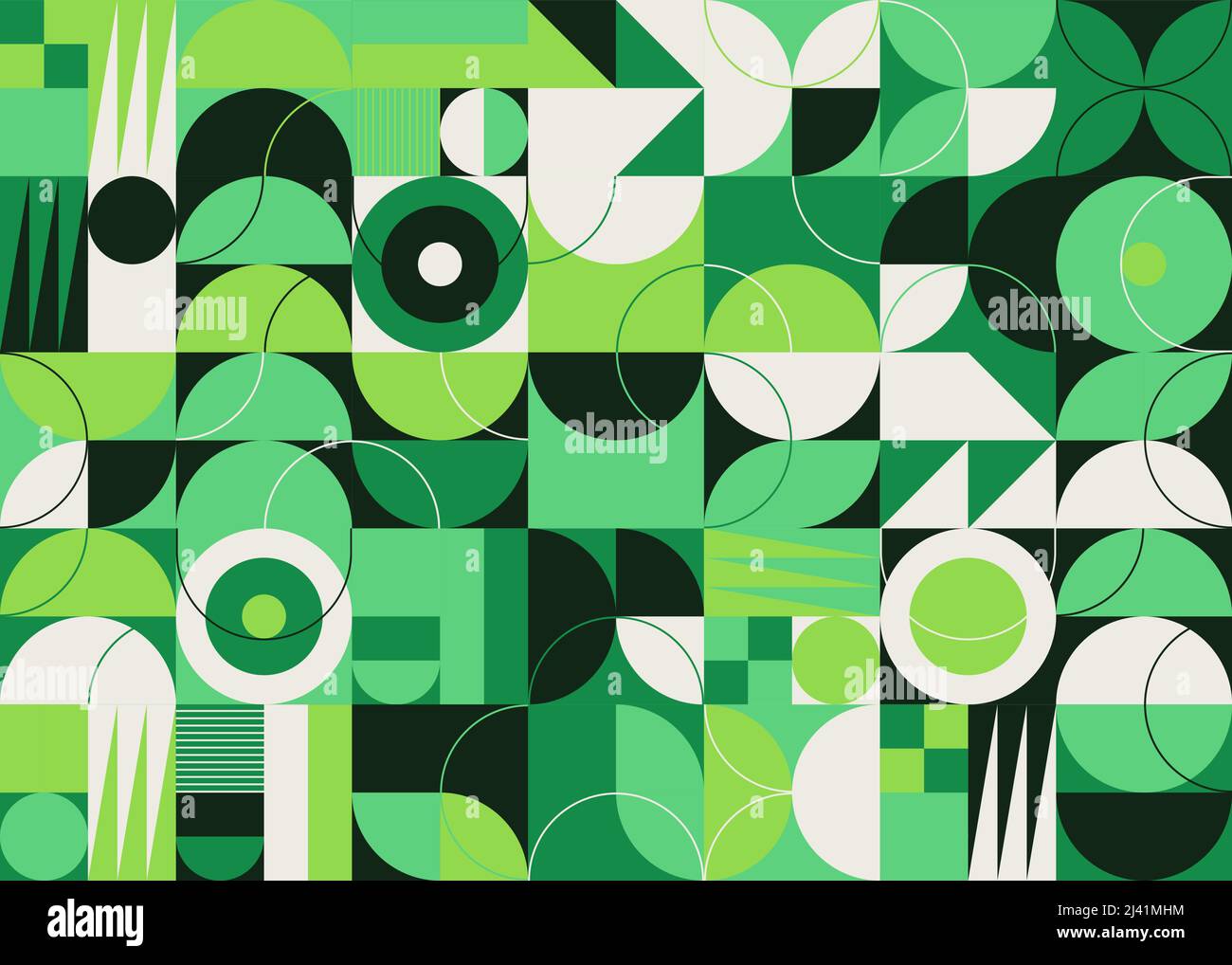Modern Art pattern inspired by Bauhaus design made with abstract ...