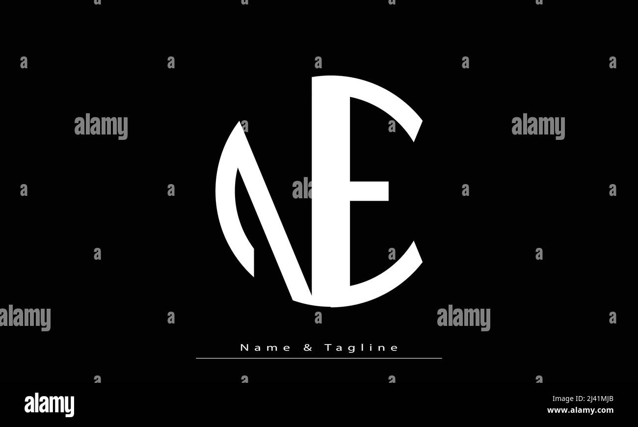 Alphabet letters Initials Monogram logo NE , EN Stock Vector Image ...