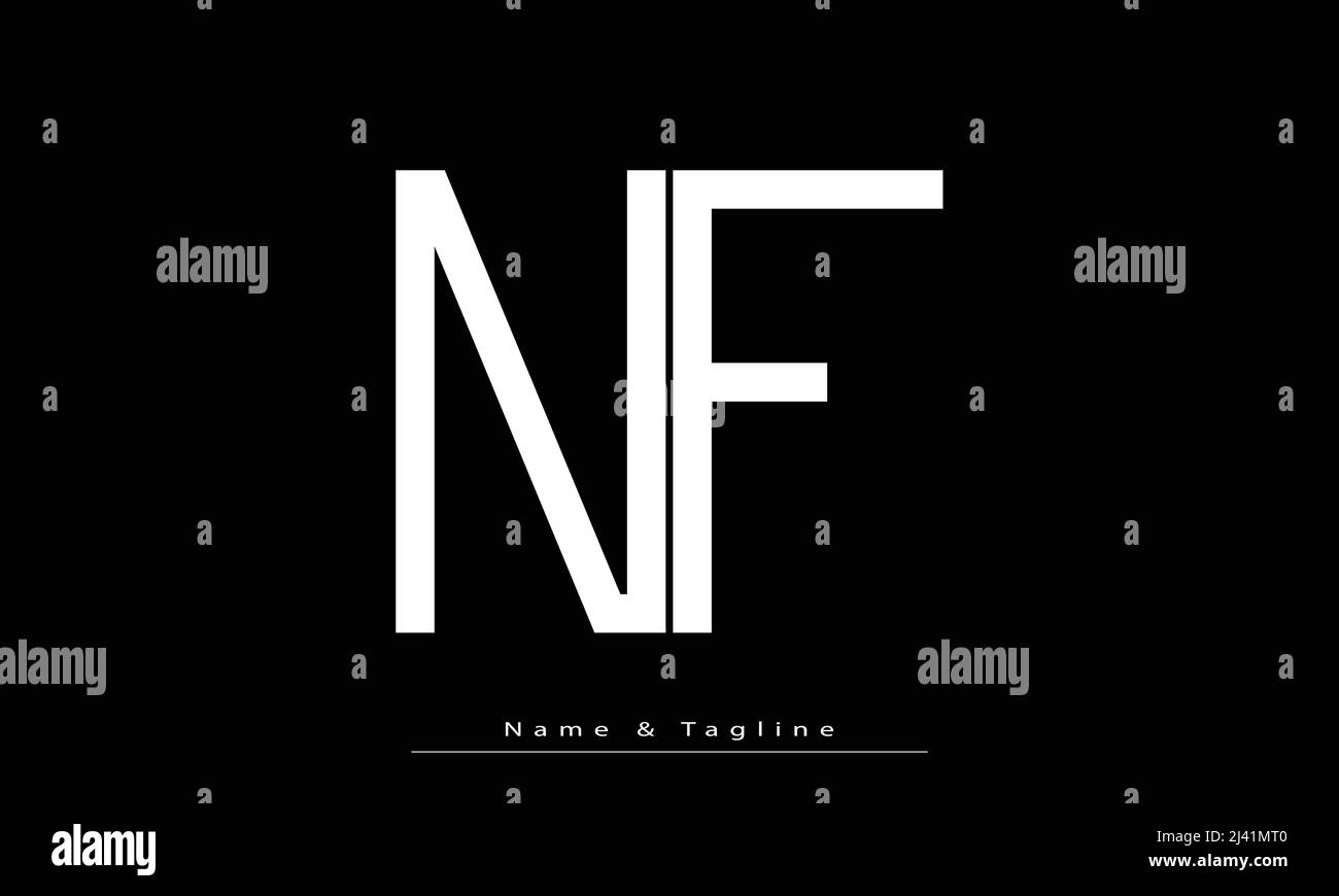 Nf initials logo Black and White Stock Photos & Images - Alamy