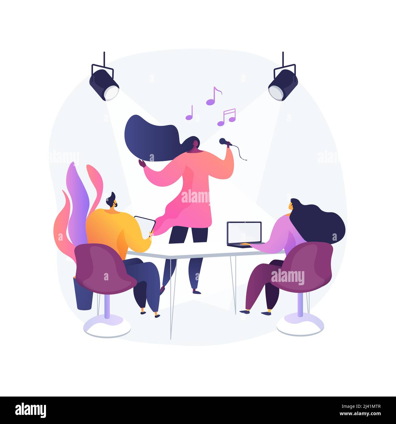 Role audition abstract concept vector illustration. Actor audition ...
