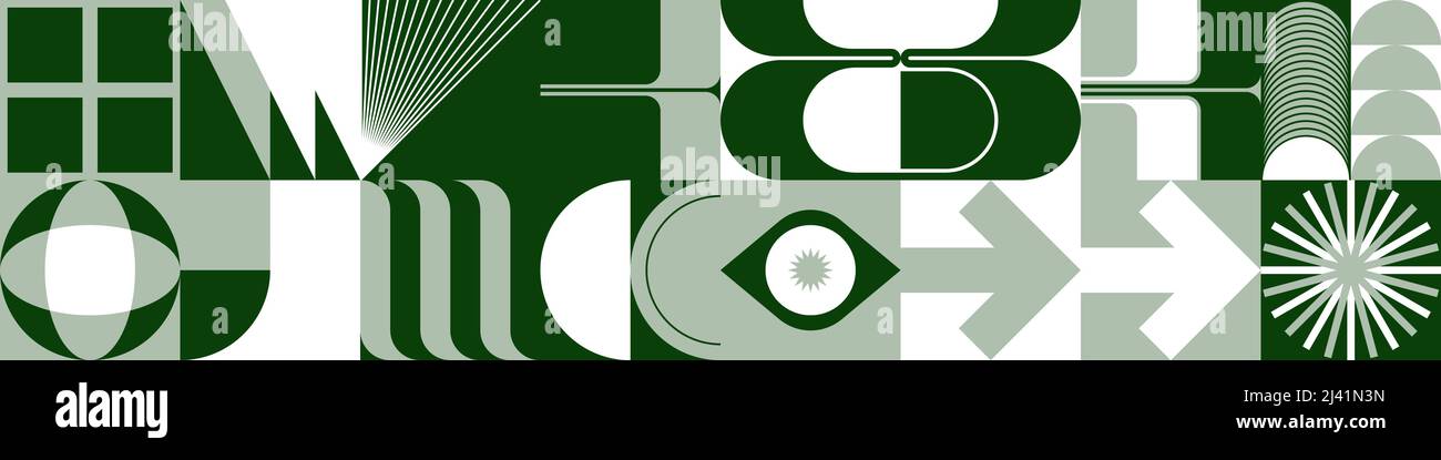 Retro Future Art inspired vector pattern artwork made with abstract ...