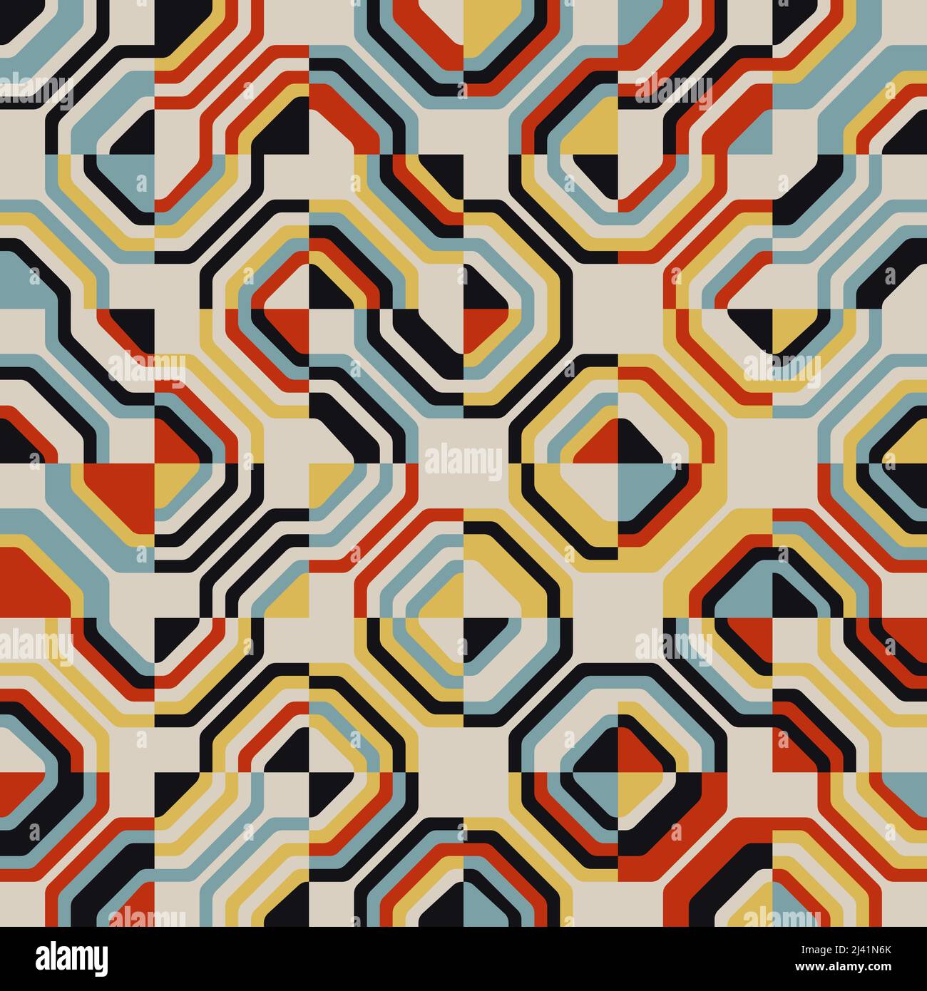 Line Art abstract vector pattern artwork made with various geometric ...