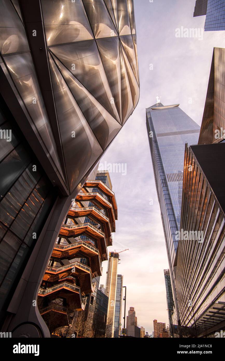 Architecture in Hudson Yards in Manhattan New York City, USA Stock ...