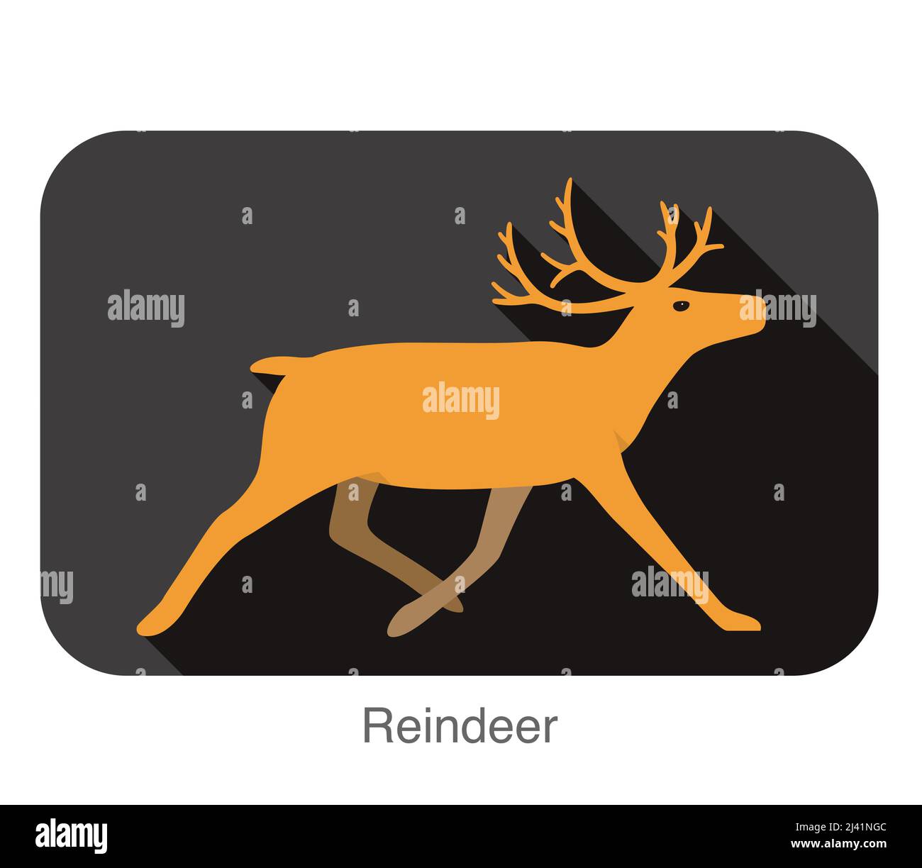 Reindeer side profile Cut Out Stock Images & Pictures - Alamy