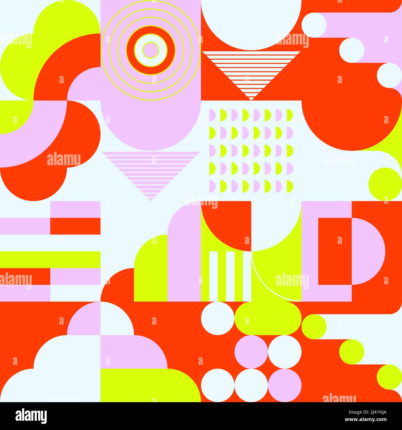 Digital collage graphics pattern made with vector abstract forms and ...