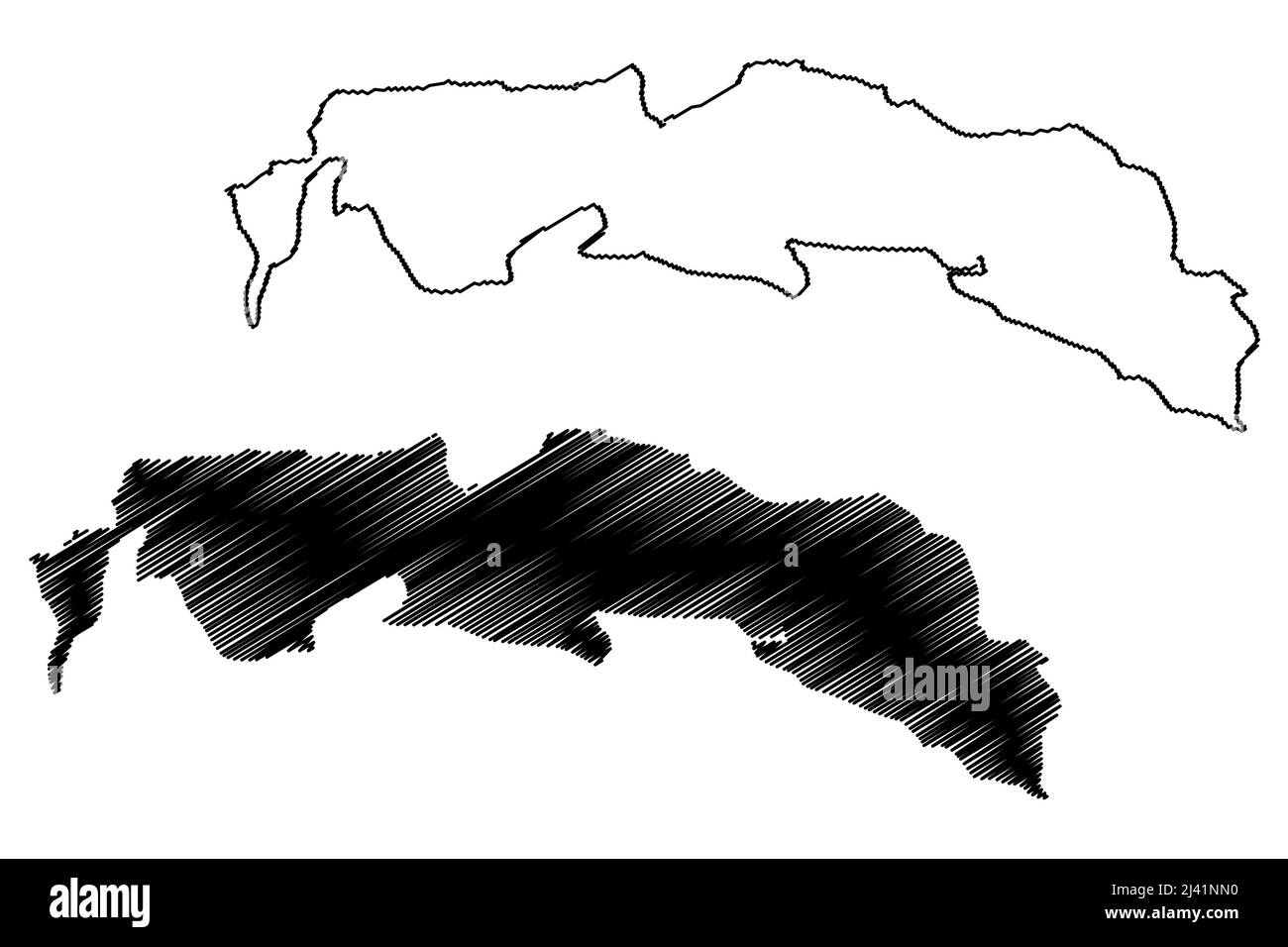 Outline map of serang Black and White Stock Photos & Images - Alamy