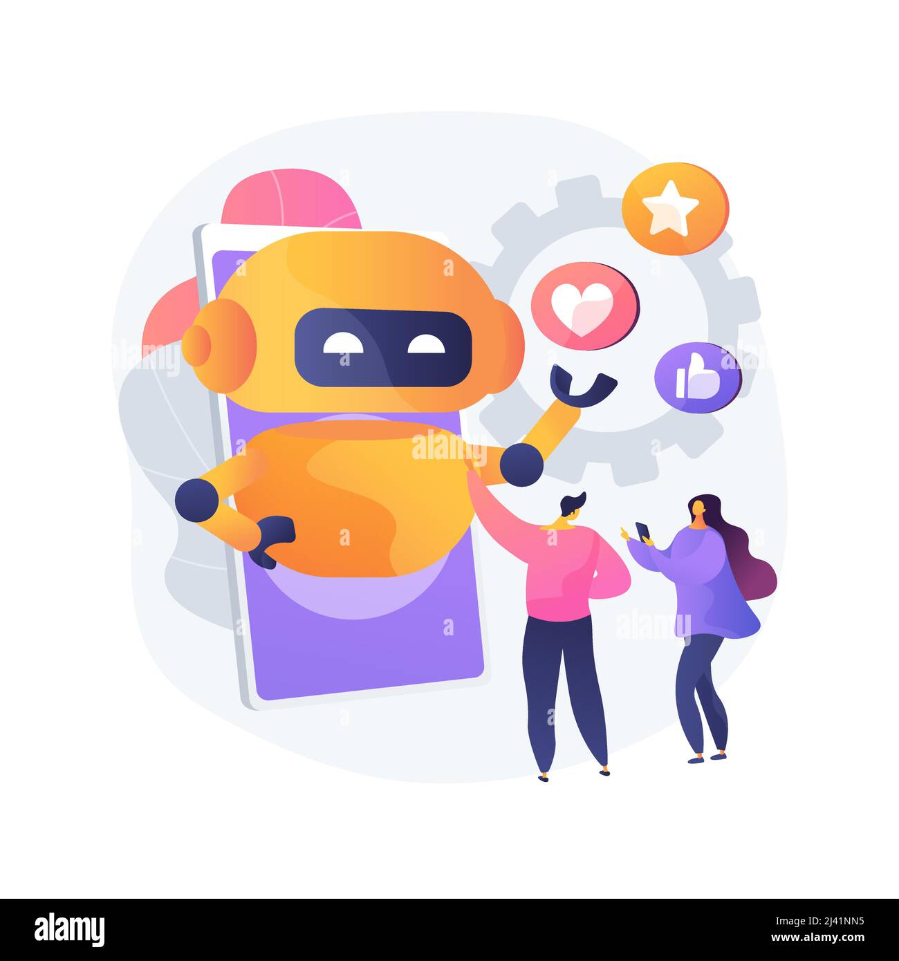 Virtual influencer abstract concept vector illustration. Influencer ... Virtual influencer abstract concept vector illustration. Influencer ...
