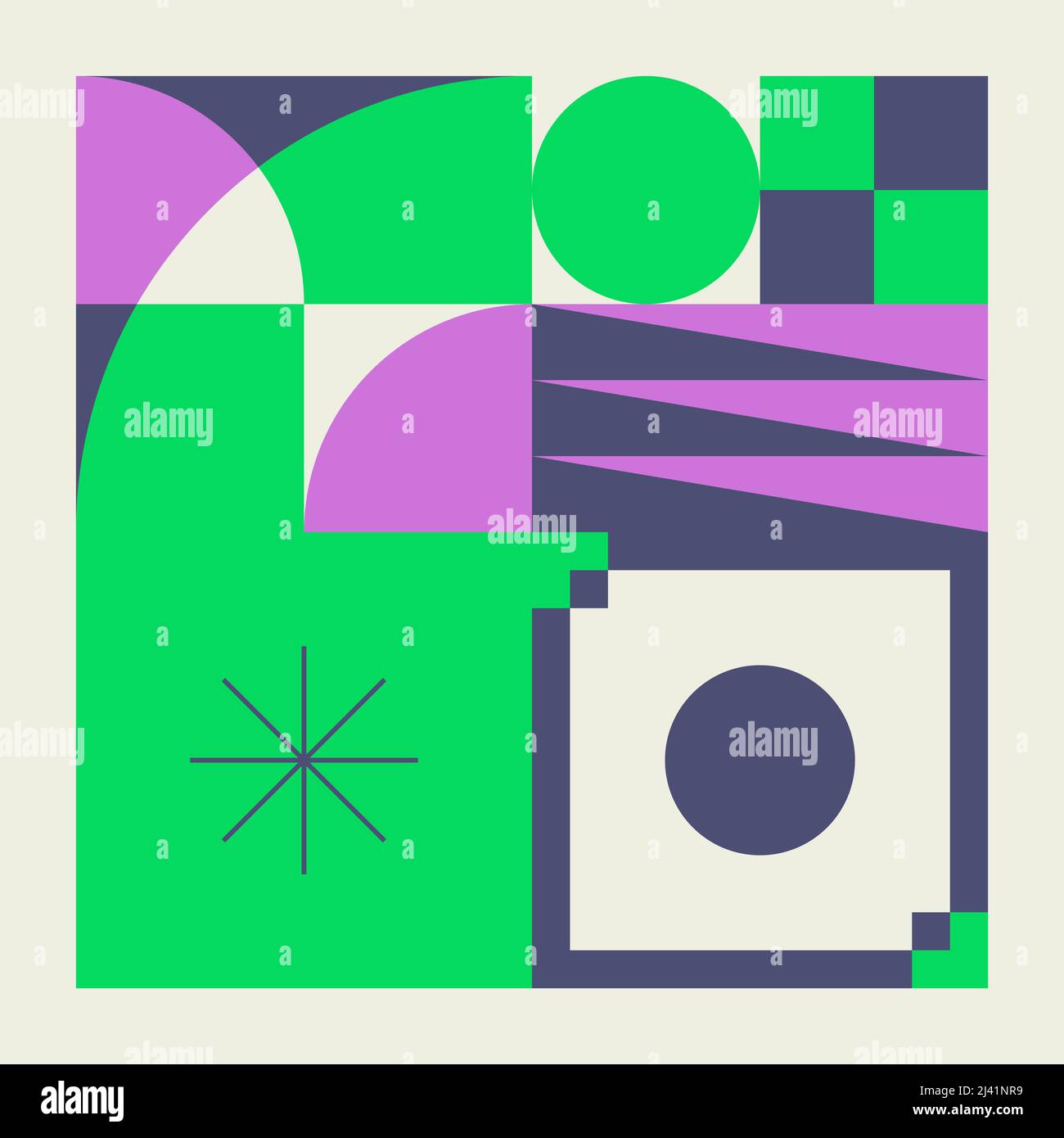 Neon colored abstract vector pattern artwork made with various ...