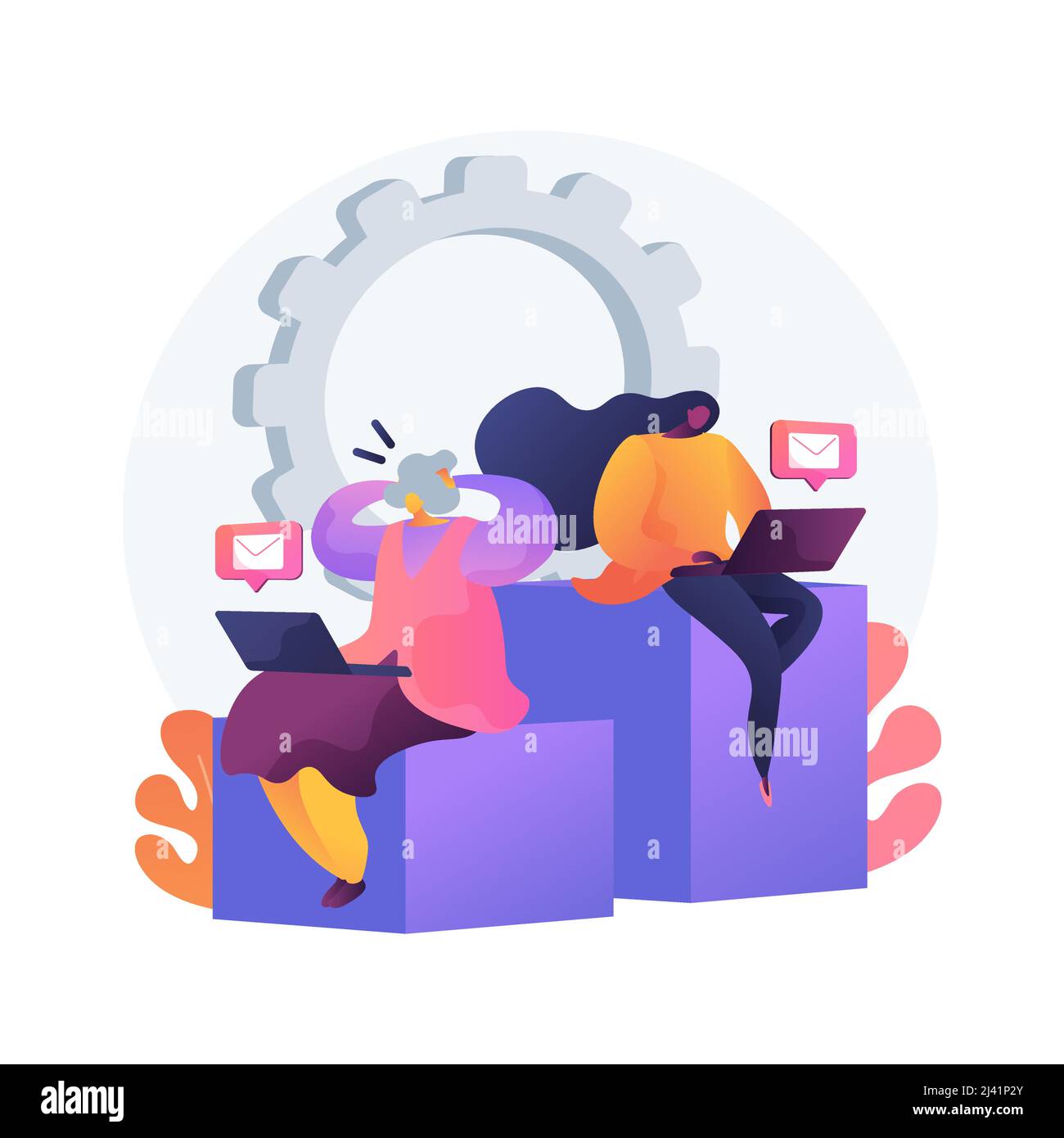 Technology gap abstract concept vector illustration. Digital divide ...