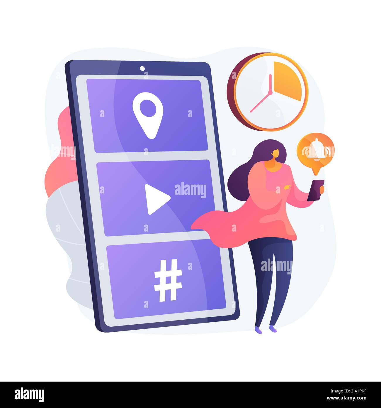 FOMO abstract concept vector illustration. Fear of missing out, social ...