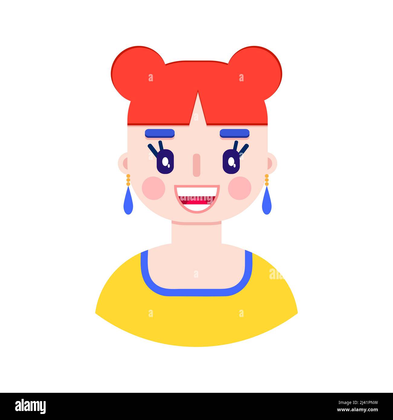Female face in flat style Stock Vector Image & Art - Alamy