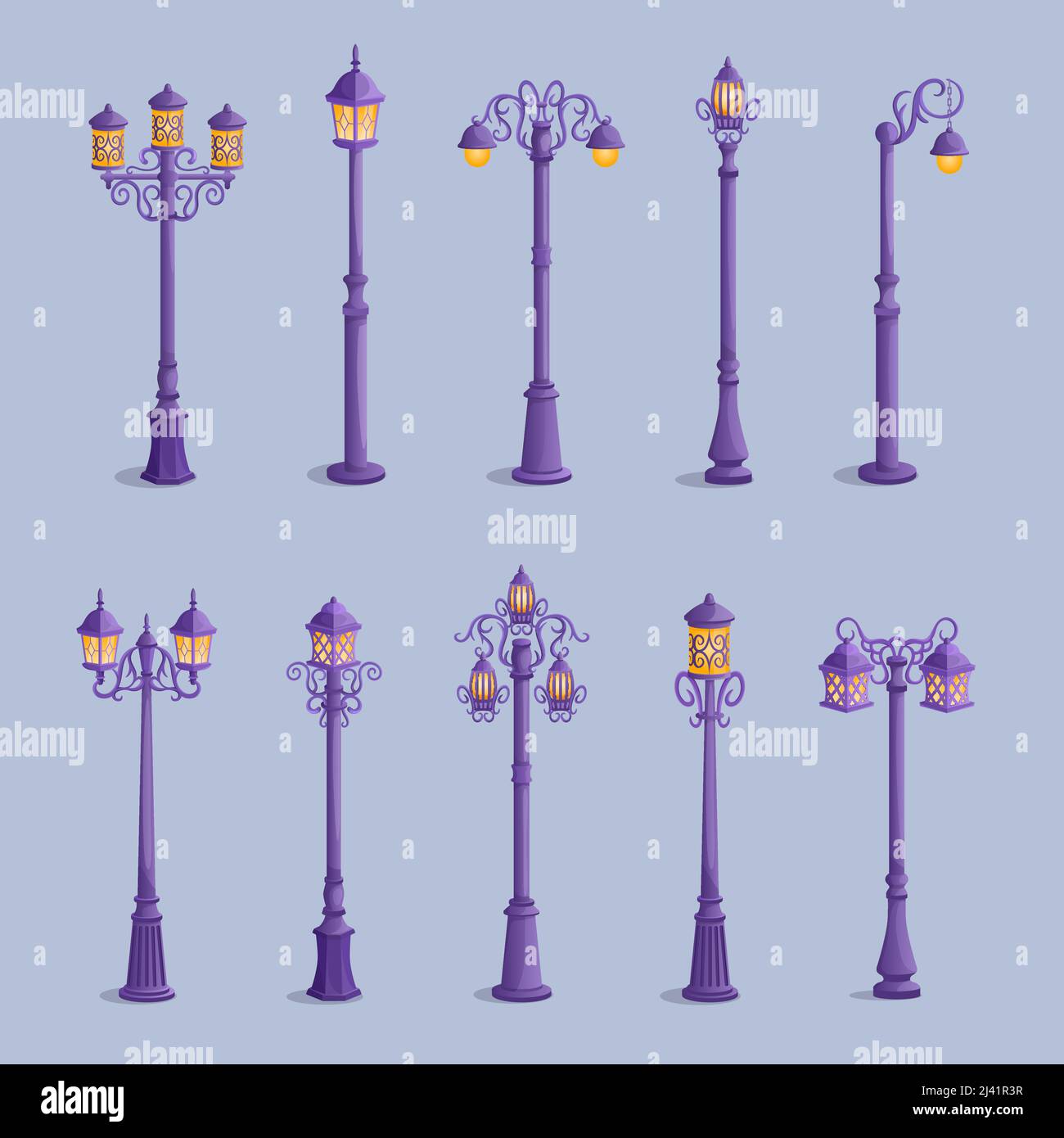 Cartoon lamp post hi-res stock photography and images - Alamy