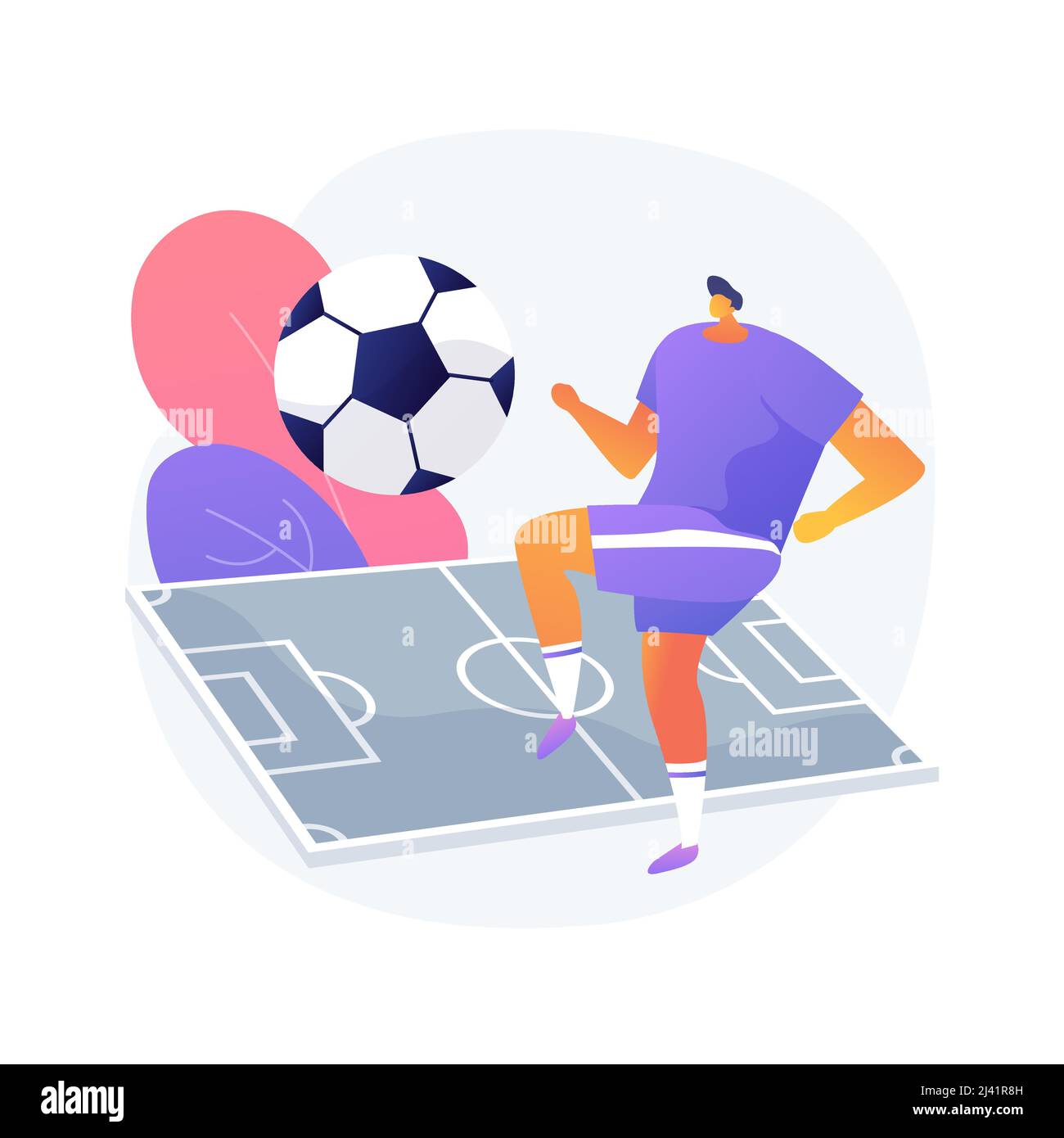 Football abstract concept vector illustration. Soccer team, tournament ...
