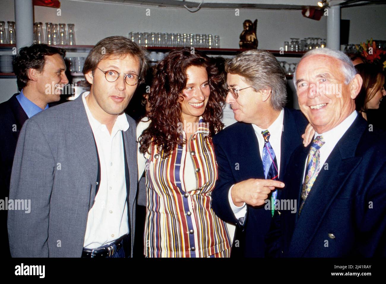 Reinhold Beckmann, Frau Nobis, Frank Elstner und Ernst Huberty ...