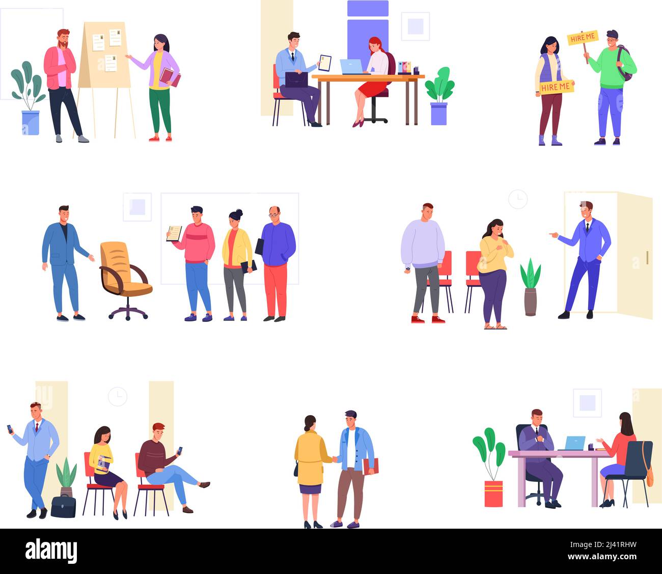 Job hunting woman Stock Vector Images - Alamy