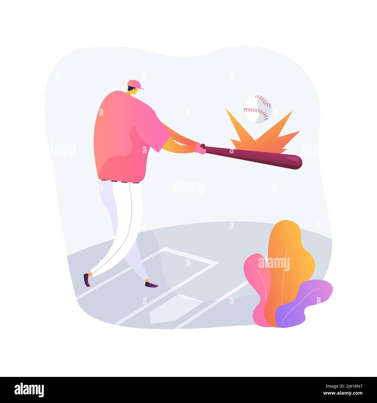 Baseball abstract concept vector illustration. Sport game, professional ...