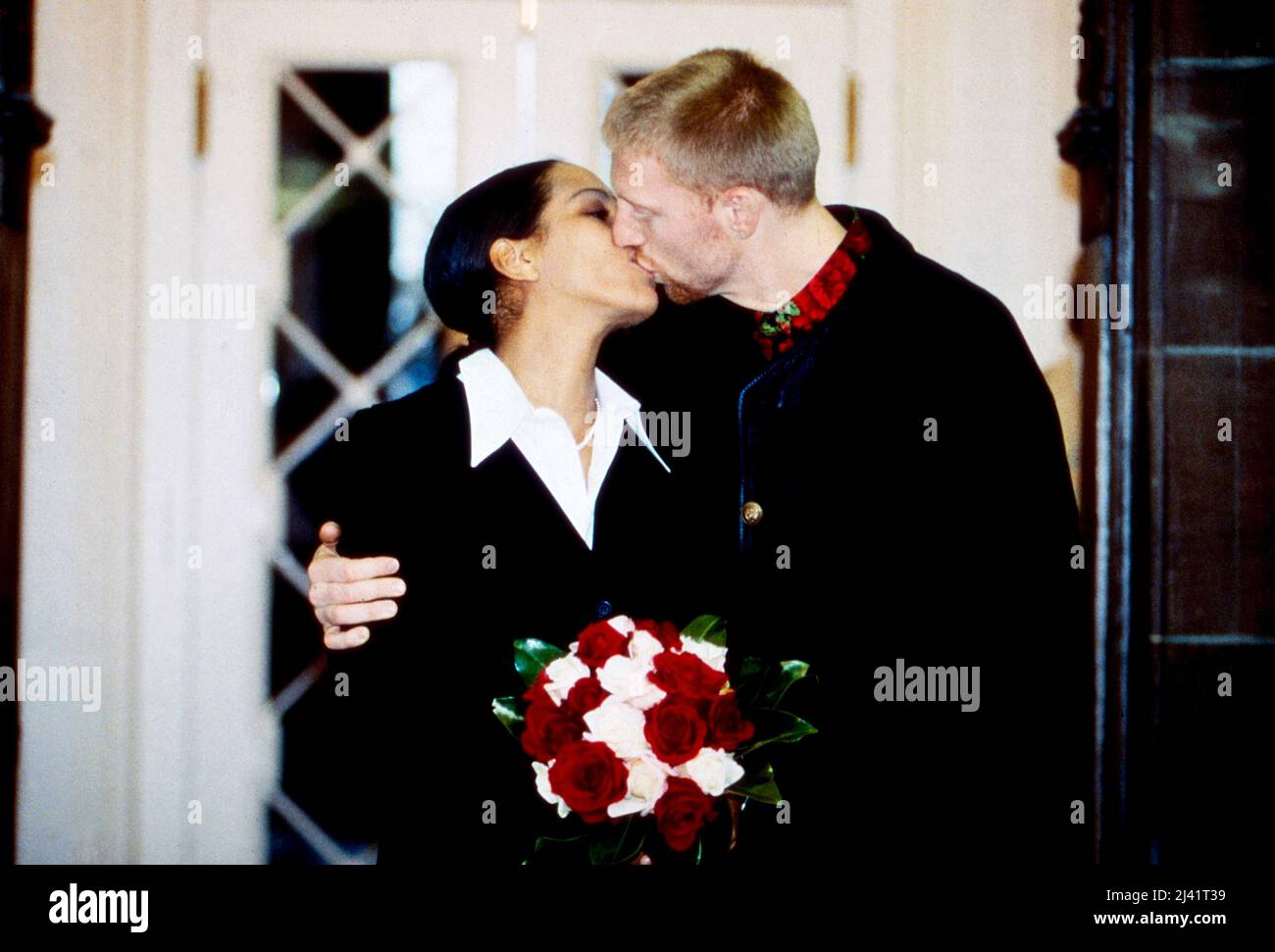 Boris und Barbara Becker, am Tag ihrer Hochzeit, Deutschland 1993 Stock ...