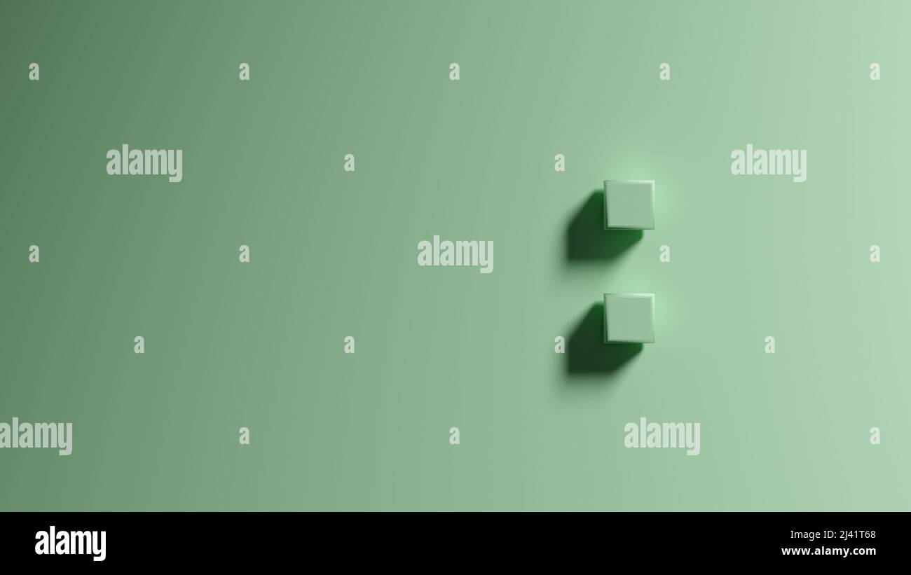 Colon mark on pastel green background. 3D rendering Stock Photo - Alamy