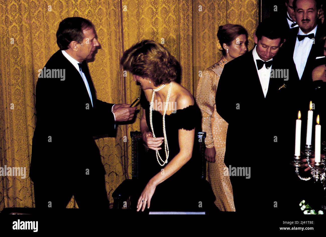 Prinz Charles und Prinzessin Diana werden im Rathaus in Hamburg durch ...