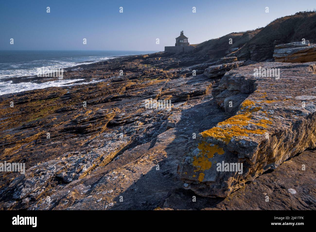 Late afternoon at the Howick Bathing House, Northumberland Coast Path ...