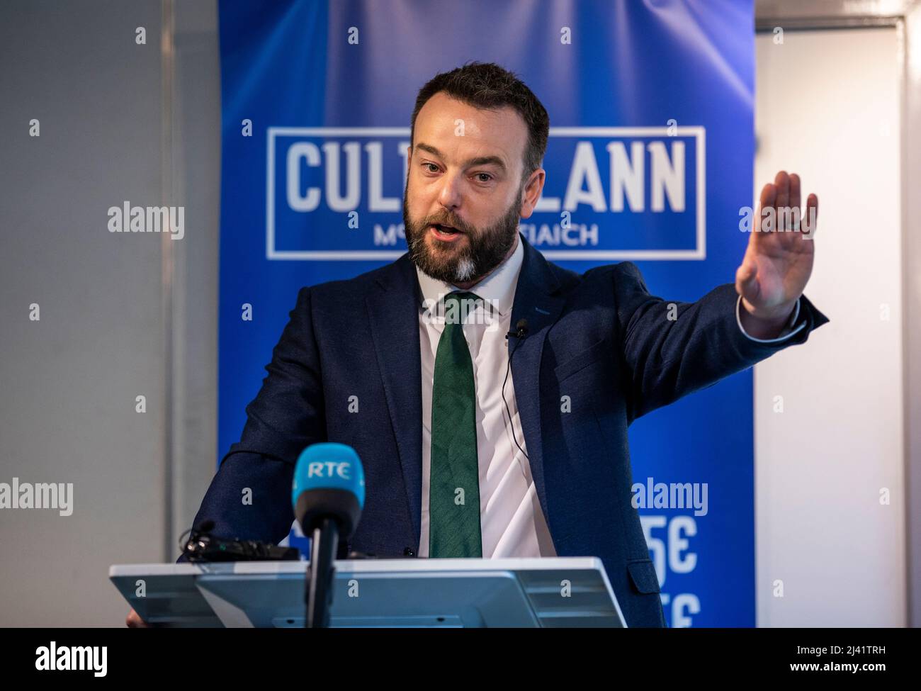 SDLP Leader Colum Eastwood speaking to party members and invited guests ...