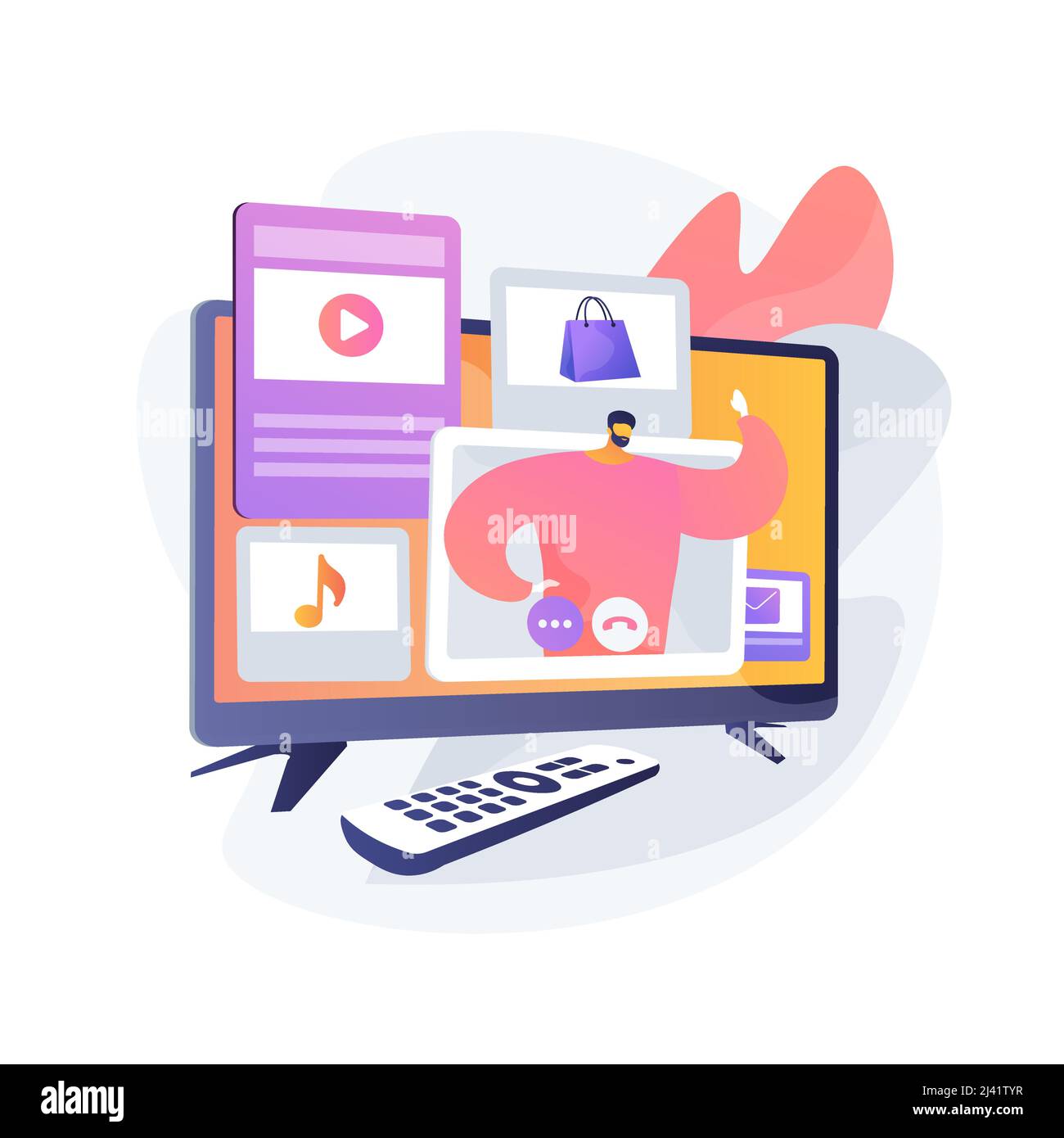 Paid programming idea. Commerce broadcasting. Smart television, remote ...