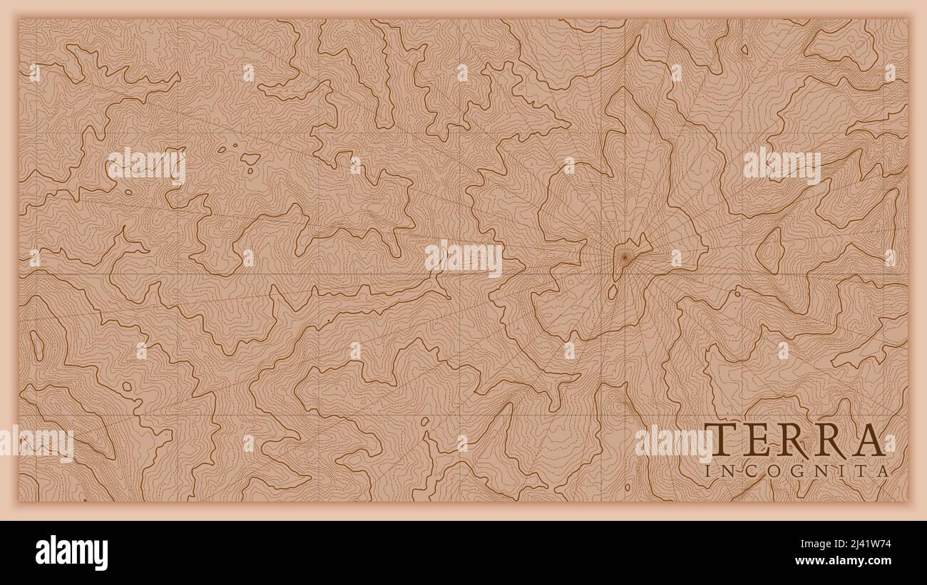 Ancient abstract earth relief old map. Generated conceptual vector ...